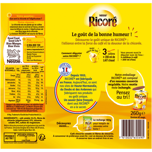 RICORE Original, Boîte de 260g | Croquons La Vie